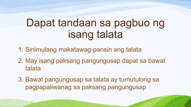 Ang pagtatalata | PPTX