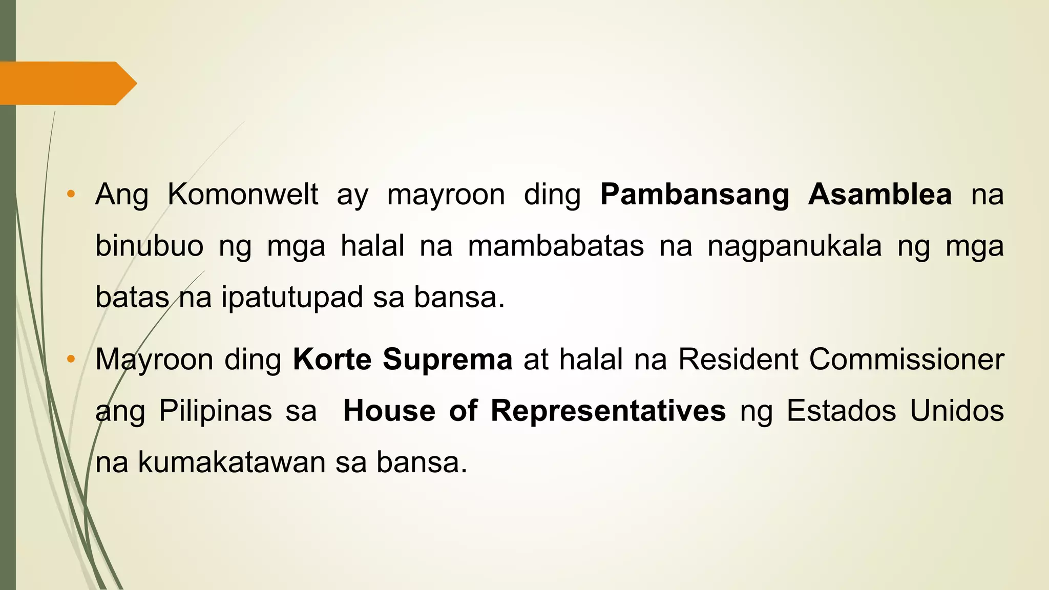 Ang Pamahalaang Komonwelt ng Pilipinas | PPTX