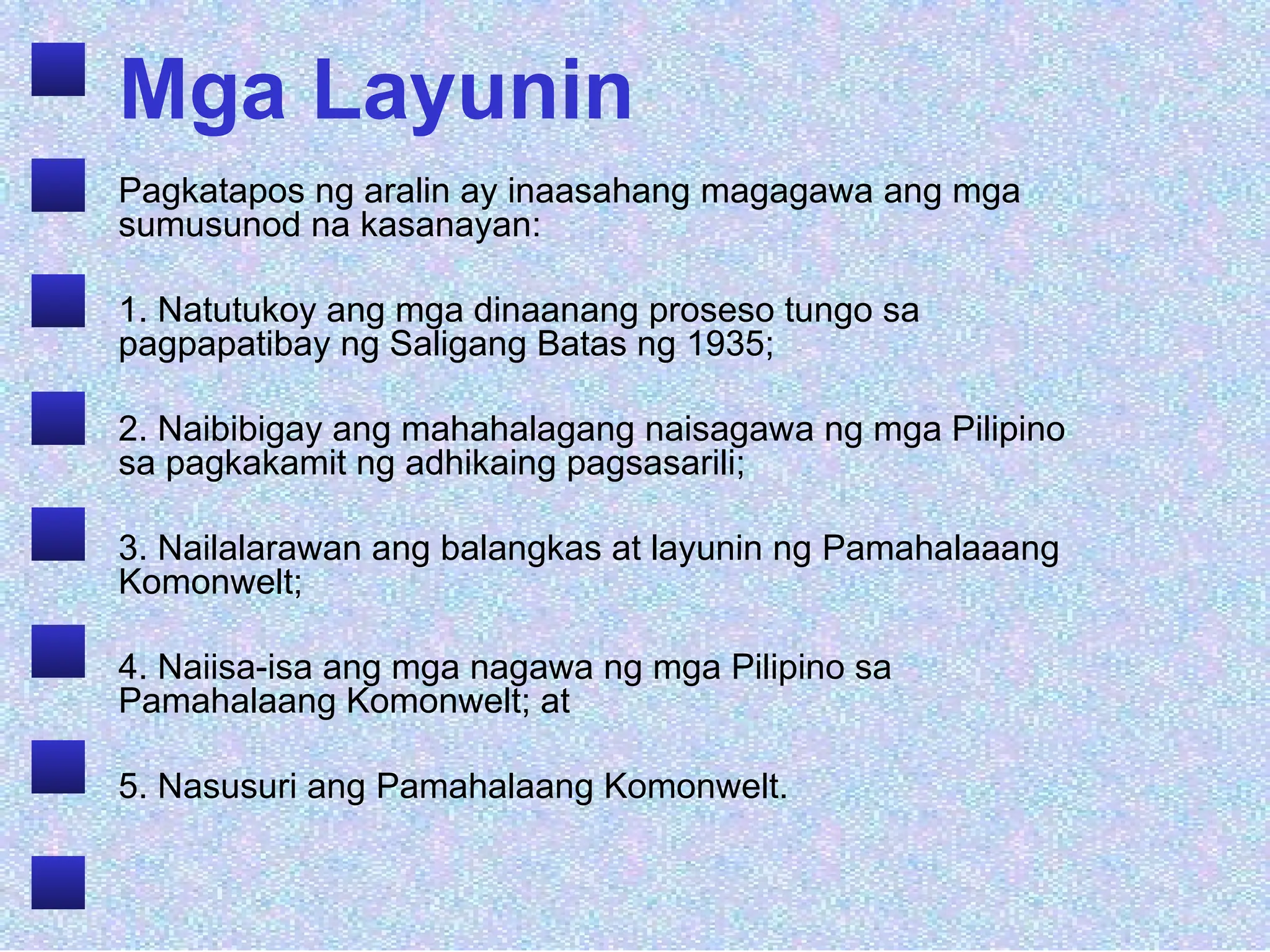Araling Panlipunan 6 - Ang Pamahalaang Komonwelt ppt | PPT