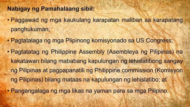 Ang Pamahalaang Militar at Sibil | PPTX