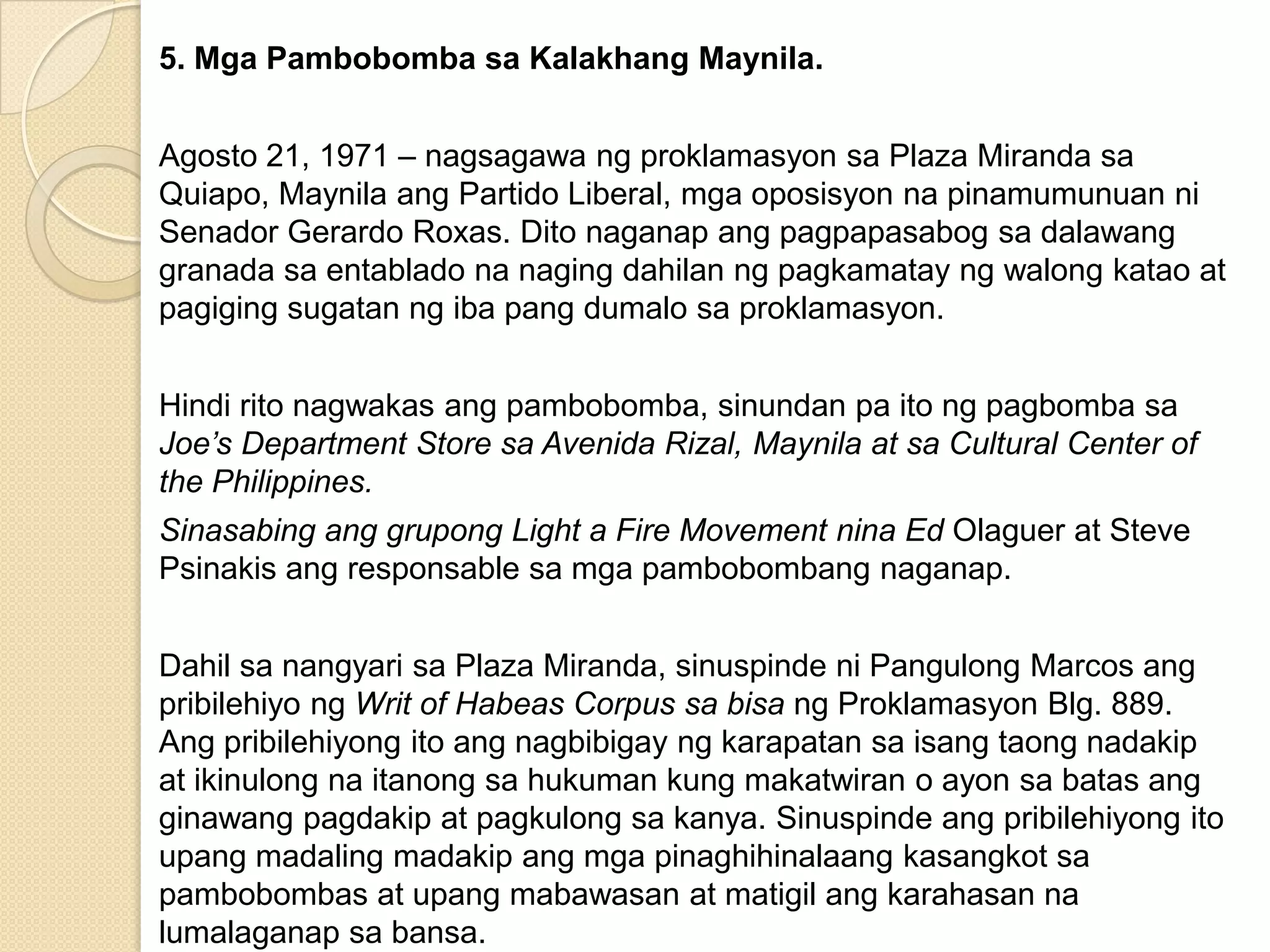 Ang pamamahala ni ferdinand marcos | PPTX