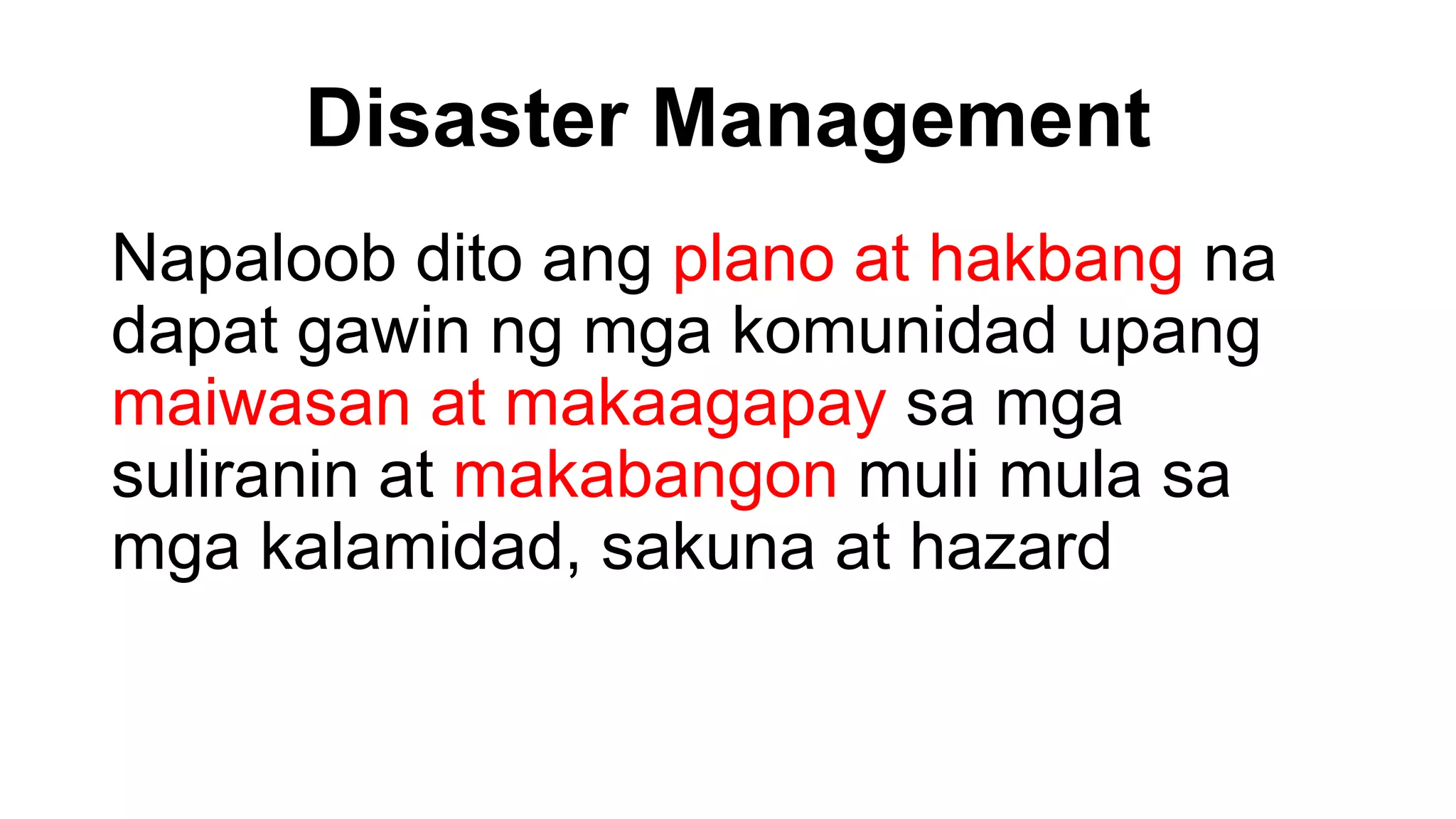 Ang Pamamahala sa Kalamidad (Disaster Management).pptx