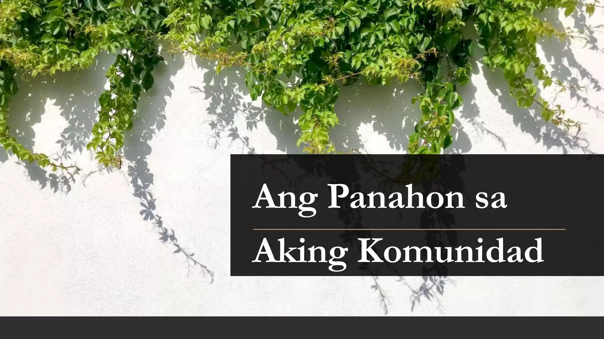 Ang Panahon sa Aking Komunidad | PPTX