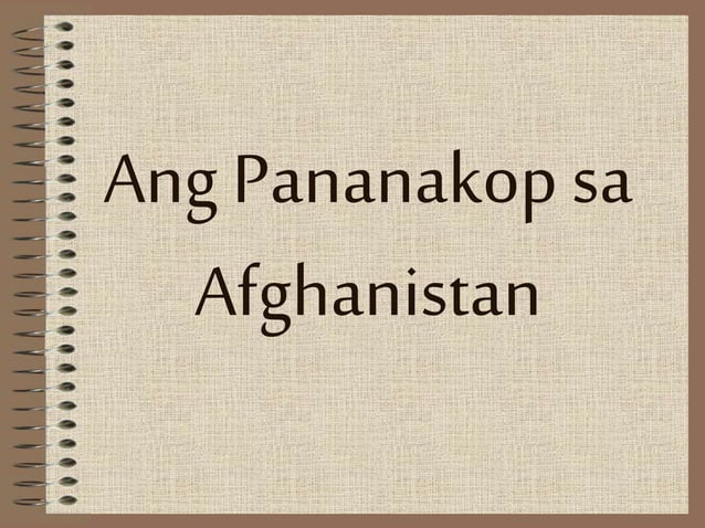 Ang pananakop sa afghanistan | PPTX