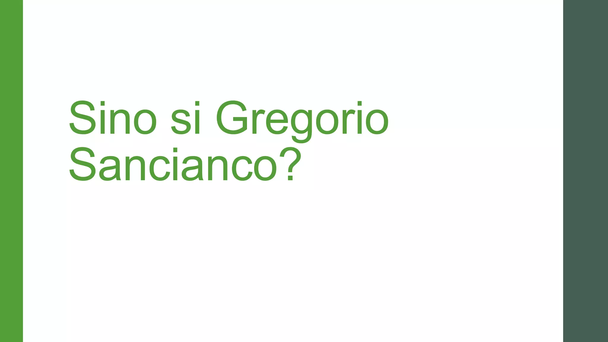 Ang pananaw ni gregorio sancianco sa progreso | PPTX