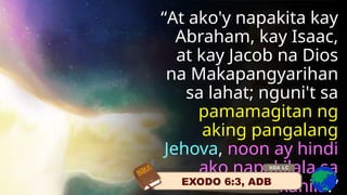ANG PANGALAN NG DIOS NA NAIHAYAG SA BIBLIA | PPTX