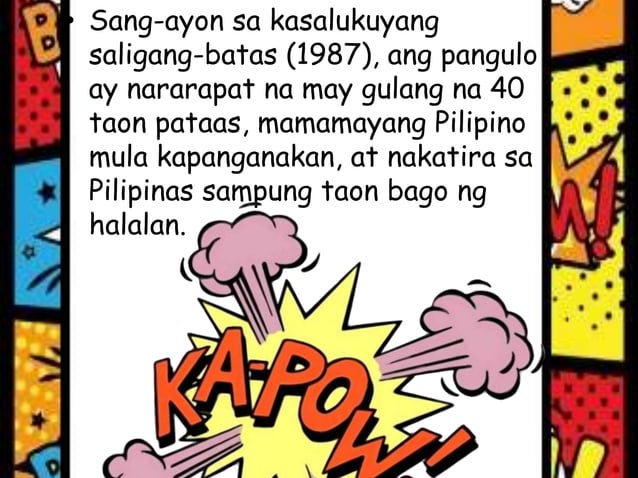 Ang pangulo at pangalawang pangulo ng pilipinas | PPTX