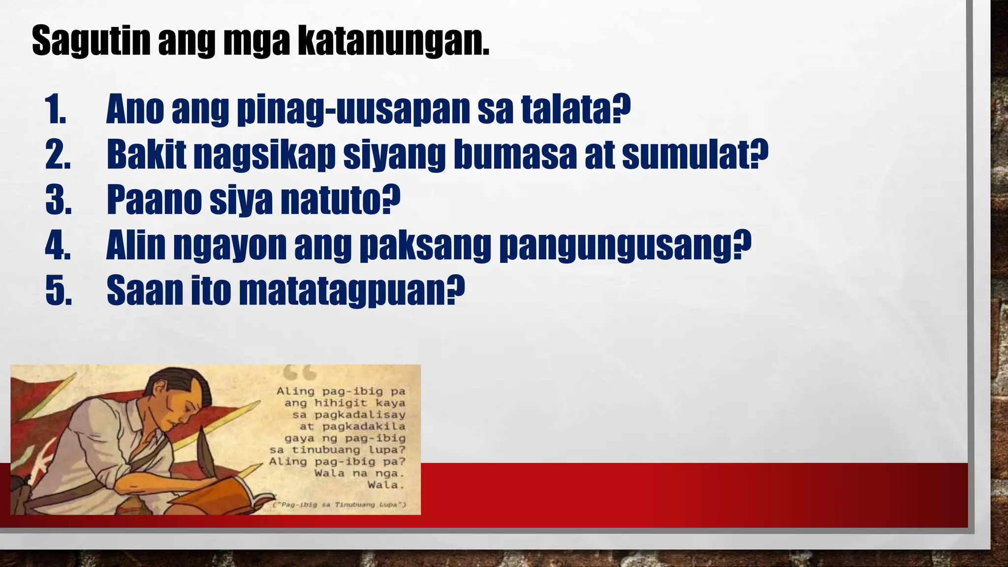 Ang pangunahing diwa ppt | PPTX