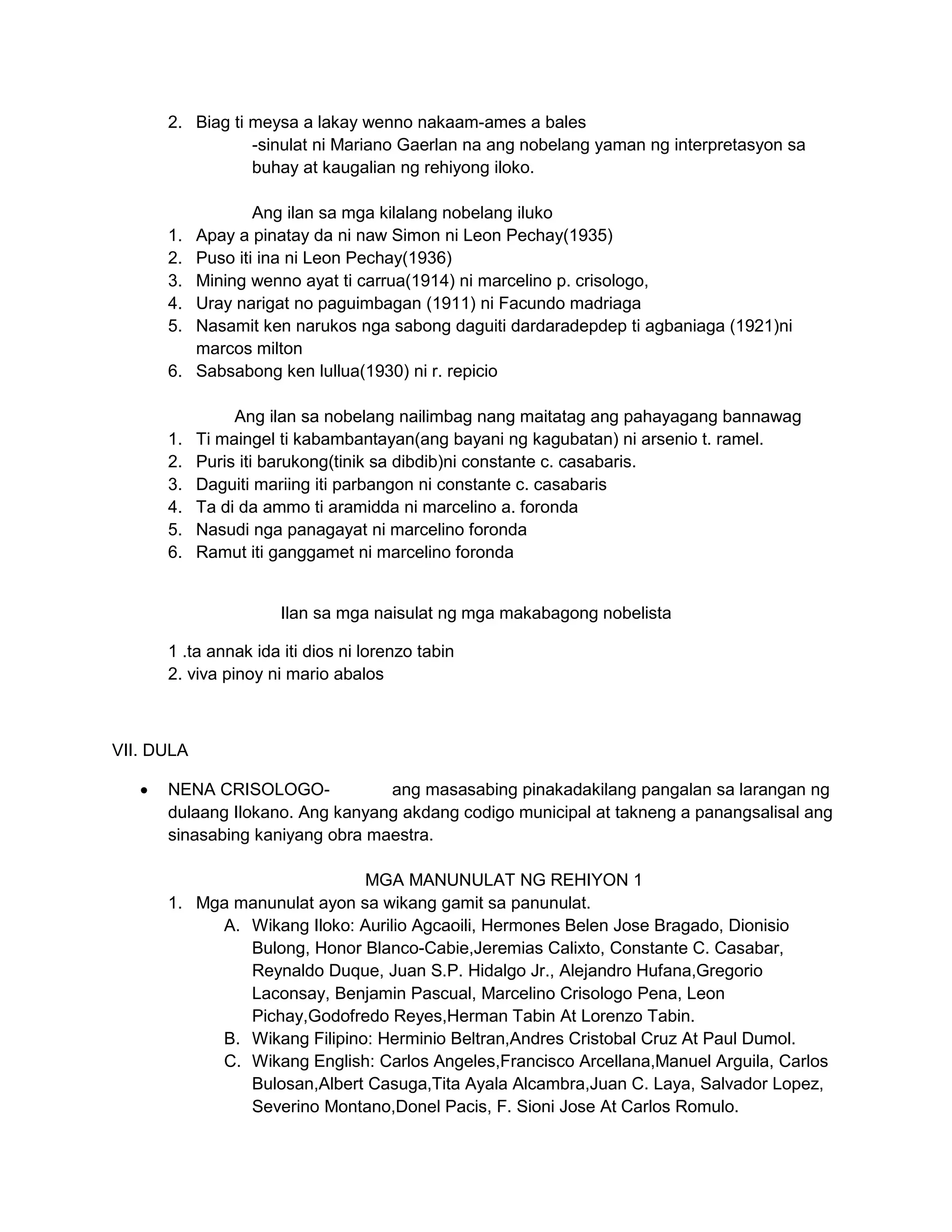 ang panitikan ng rehiyon 1 | DOCX