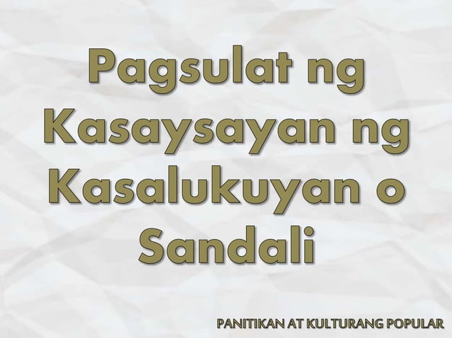 Ang panitikang popular at pagsulat ng kasaysayan ng | PPTX