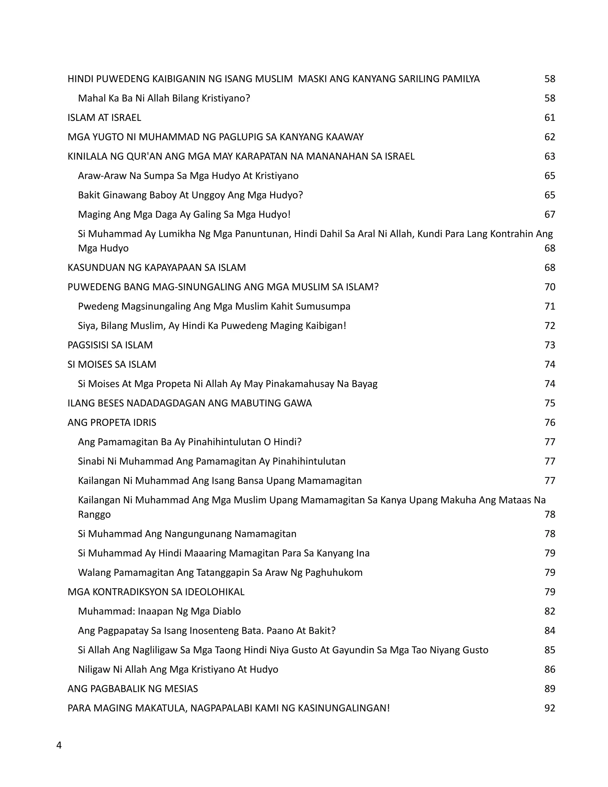 Deception of Allah (TAGALOG) | PDF