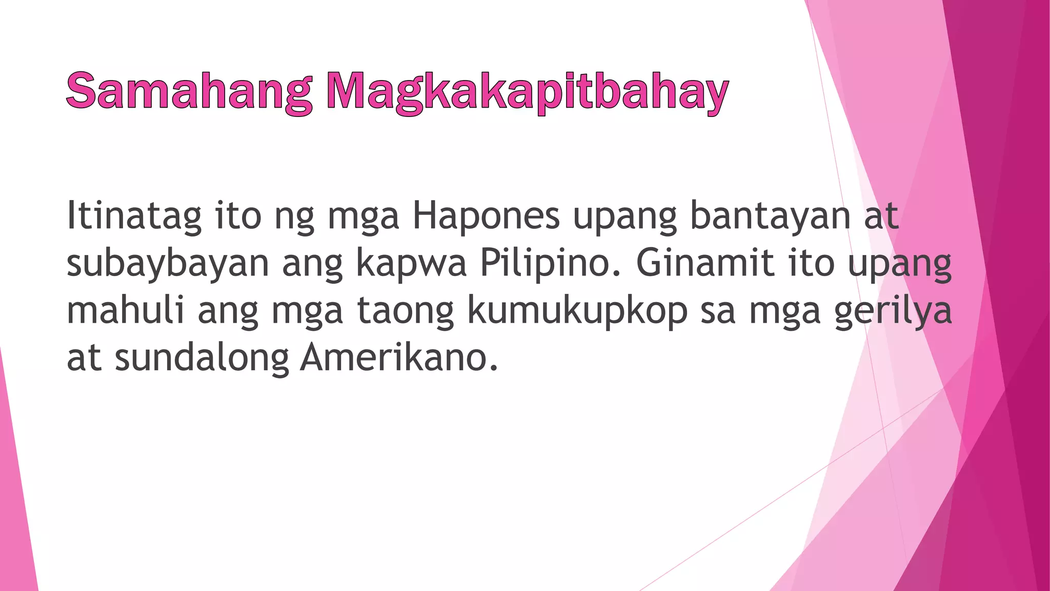Pamumuhay ng mga pilipino sa panahon ng mga Hapones | PPTX