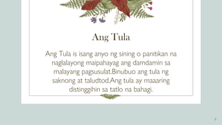 Ang Panulaang Pilipino at mga Elemento Nito | PDF