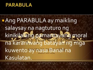 Ang parabula ng banga | PPTX