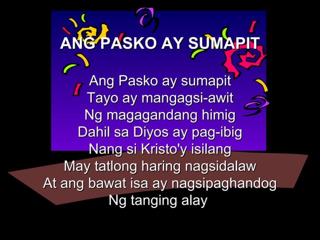 Ang pasko ay sumapit | PPT