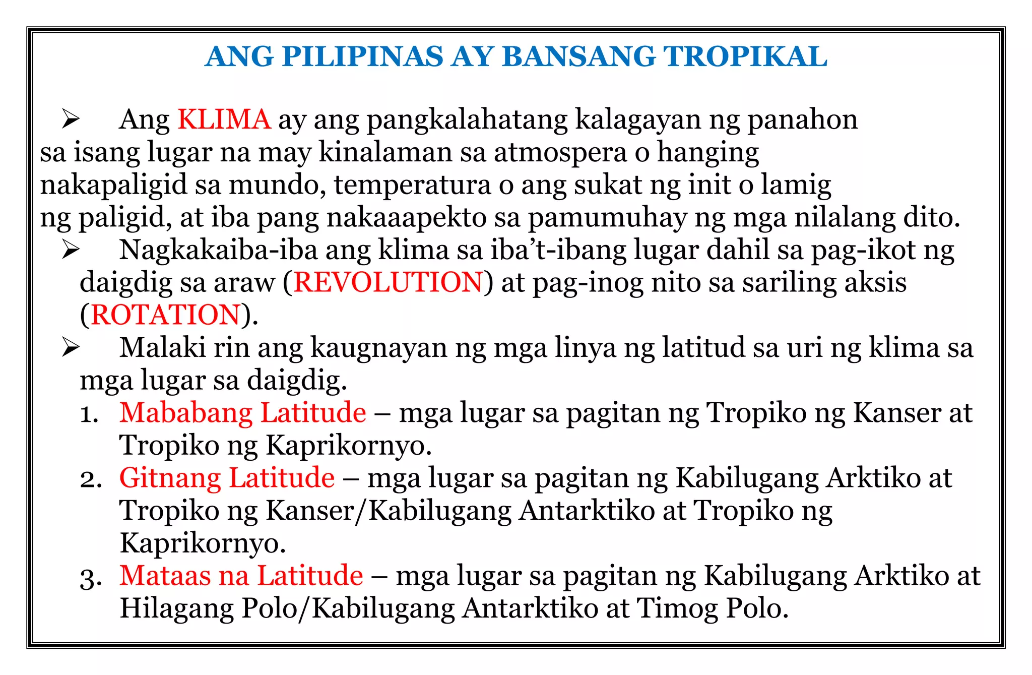 ANG PILIPINAS AY BANSANG TROPIKAL.docx