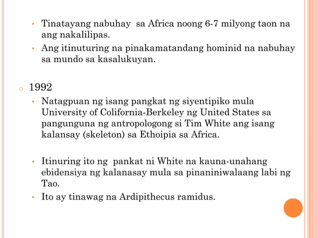 Ang Pinagmulan ng mga Unang Tao sa Daigdig - Kasaysayan ng Daigdig ...