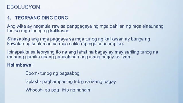 Ang Pinagmulan ng Wika | PPTX