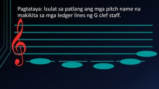 Ang Pitch Name sa Ledger Line for all the students | PPTX