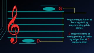 Ang Pitch Name sa Ledger Line for all the students | PPTX