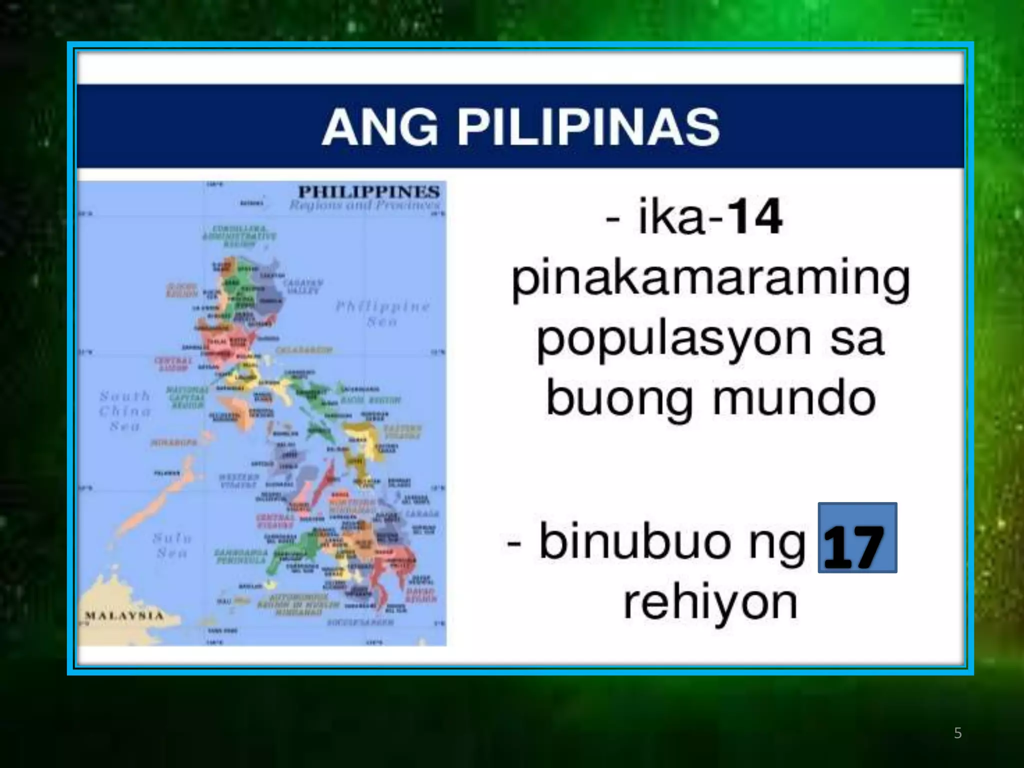 Ang populasyon ng bawat rehiyon sa bansa | PPTX