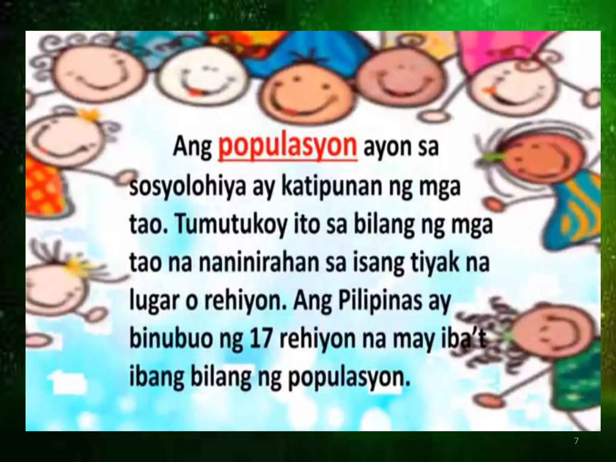 Ang populasyon ng bawat rehiyon sa bansa | PPTX