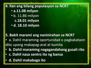 Ang populasyon ng bawat rehiyon sa bansa | PPTX