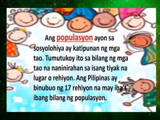 Ang populasyon ng bawat rehiyon sa bansa | PPTX