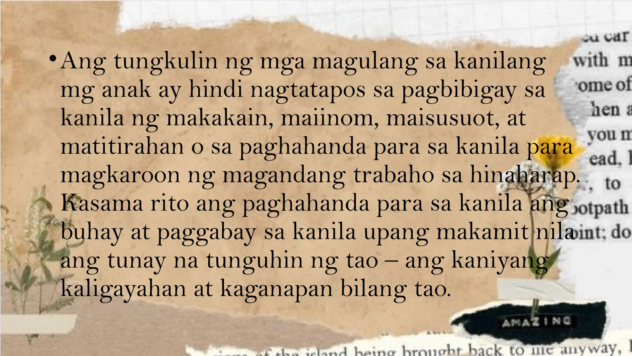Ang Presentasyon ng unang pangkat. Ang Simula ng Isang Pamilya. | PPTX