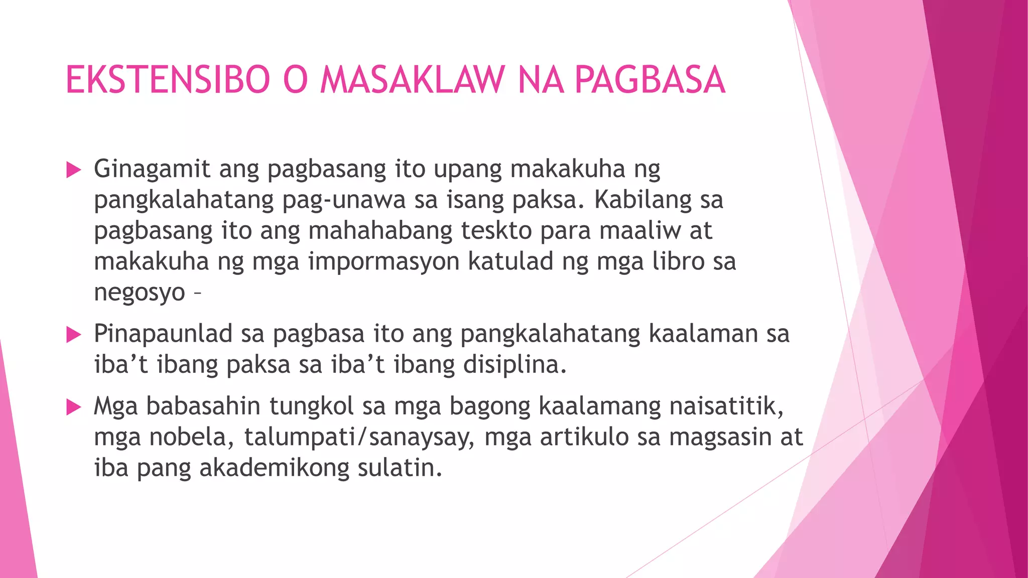 Ang Pagbasa ng mga Tekstong Akademiko at Iskema bilang Pagbasa | PPTX