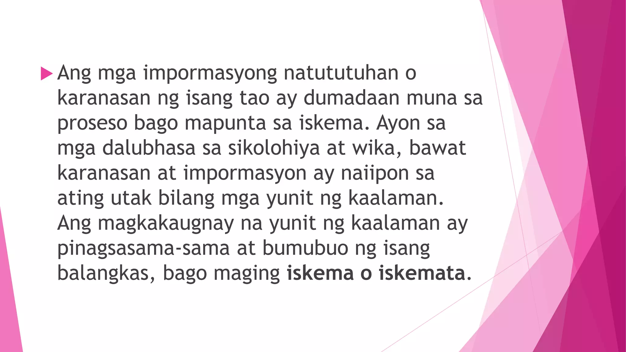 Ang Pagbasa ng mga Tekstong Akademiko at Iskema bilang Pagbasa | PPTX