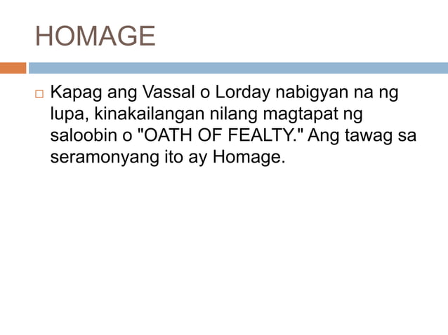 Ang pyudalismo | PPTX