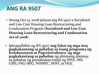 Ang ra 9507 | PPT
