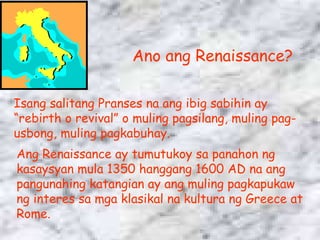 Ang Renaissance Ap Iii | PPT
