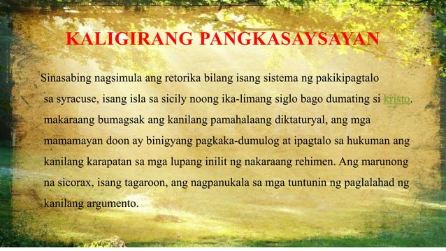 Ang retorika tungo sa masining na pagpapahayg | PPTX
