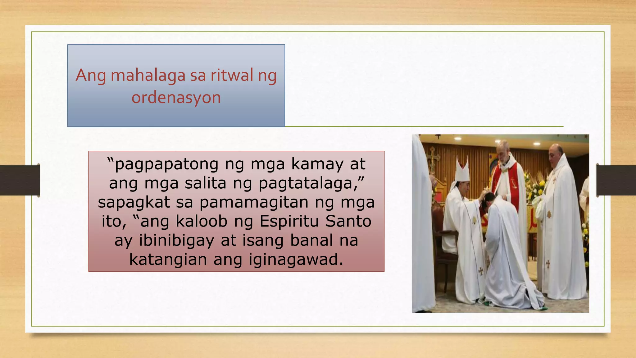 Ang sakramento ng banal na orden | PPTX