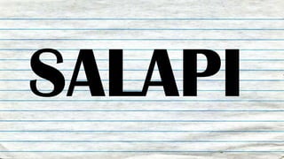 Mga Katangian ng SaIapi sa Pilipinas pptx | PPT | Free Download