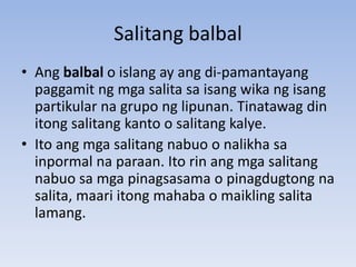Ang salitang bal bal | PPTX