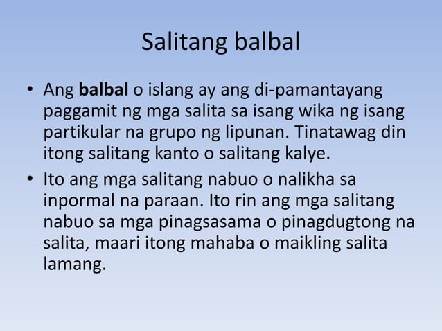 Ang salitang bal bal | PPTX