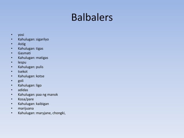 Ang salitang bal bal | PPTX