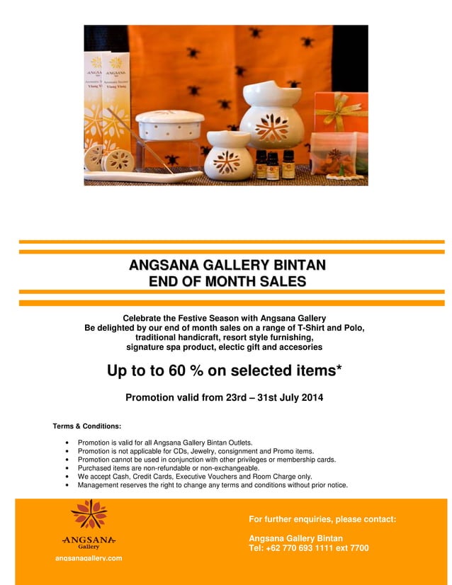 Angsana Gallery End of Month Special | PDF