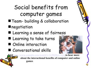 The benefits of educational computer games | PPT