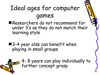 The benefits of educational computer games | PPT