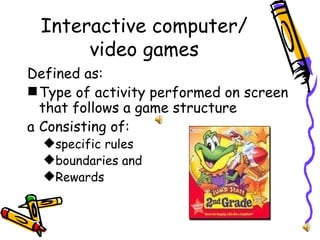 The benefits of educational computer games | PPT