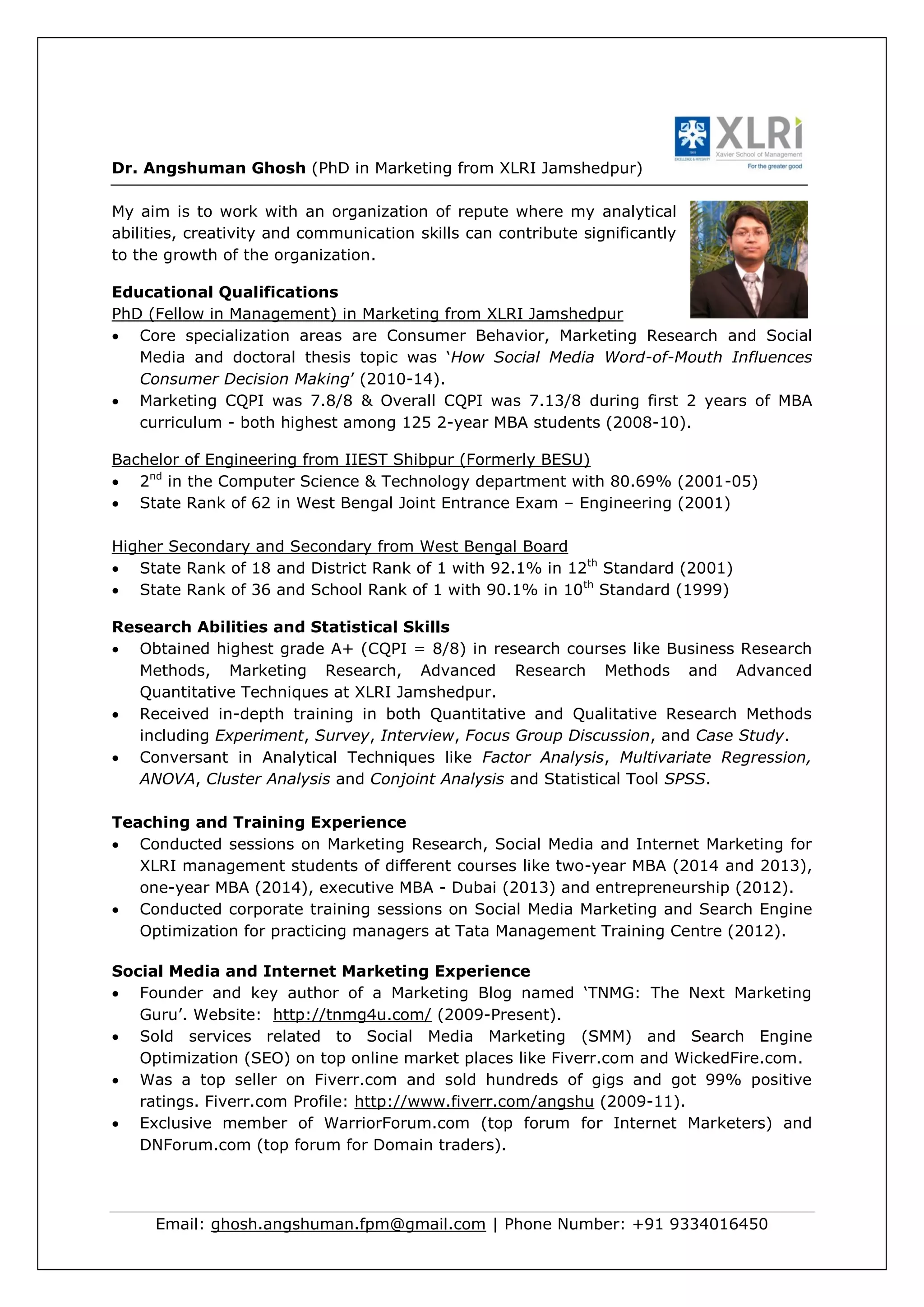 Angshu's CV | PDF