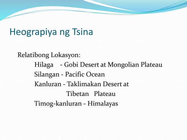 Ang sinaunang kabihasnan sa mga lambak ng huang | PPTX