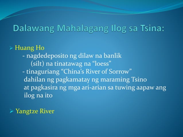 Ang sinaunang kabihasnan sa mga lambak ng huang | PPTX