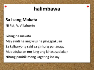 Ang sining ng pagbigkas ng isahan at sabayan | PPTX