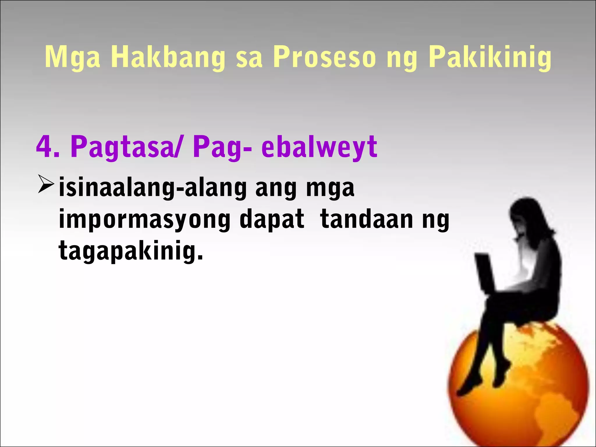 Ang sining ng pakikinig | PPT