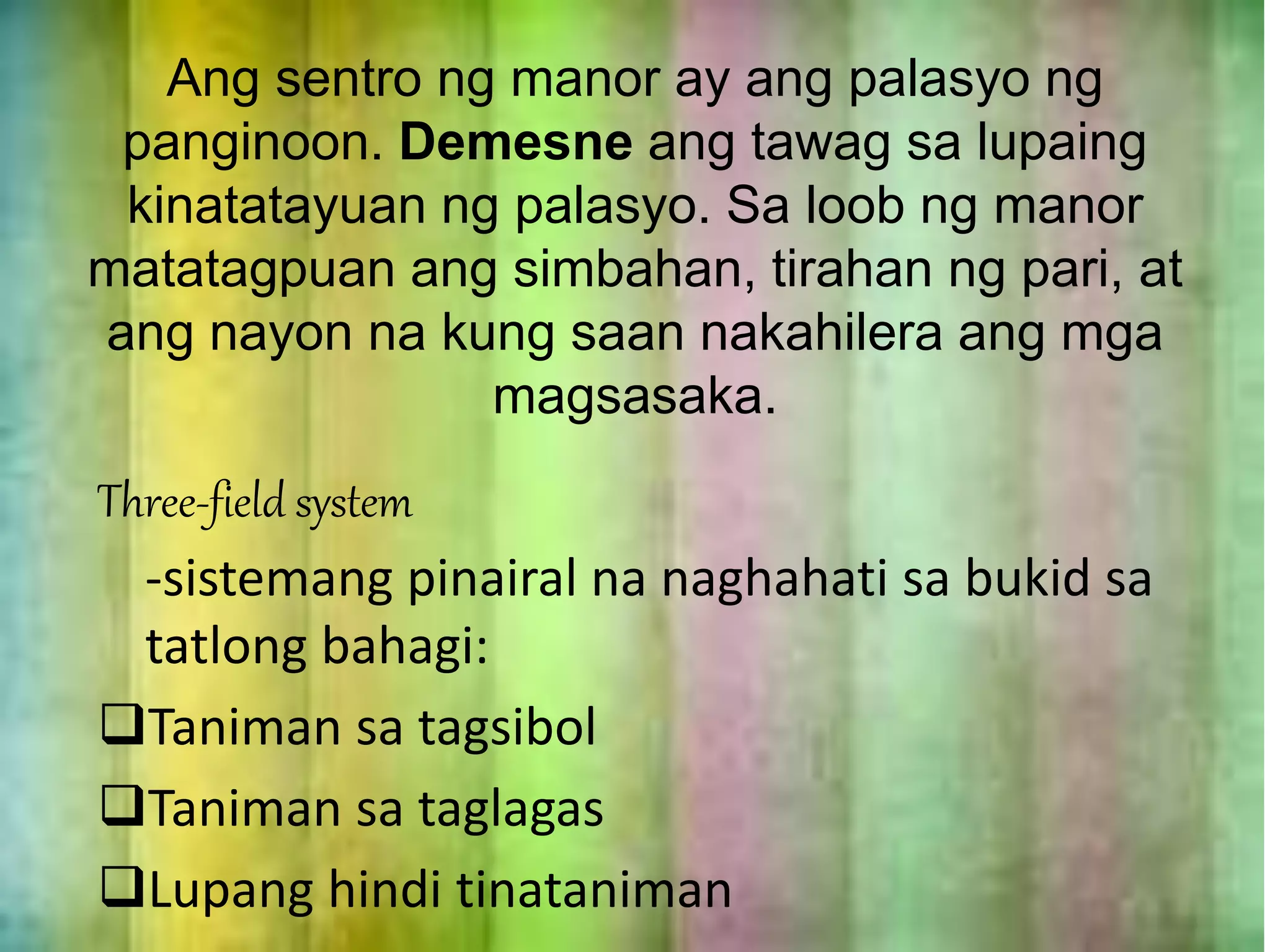 Ang sistemang pyudalismo at manoryalismo | PPTX